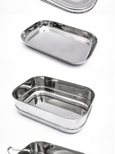 POSHGRAM Eco-Friendly STAINLESS STEEL BENTO BOX for adults and kids, 3-Tier Lunch Box For adults and kids, Size 6.4 * 4.4 * 3.3 (Inches)