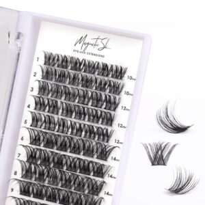 cluster lashes 72 individual lashes clusters eyelash extensions false eyelashes diy wispy fluffy lash extension kit reusable false eyelashes natural look mix 10-16mm c d curl-dm01