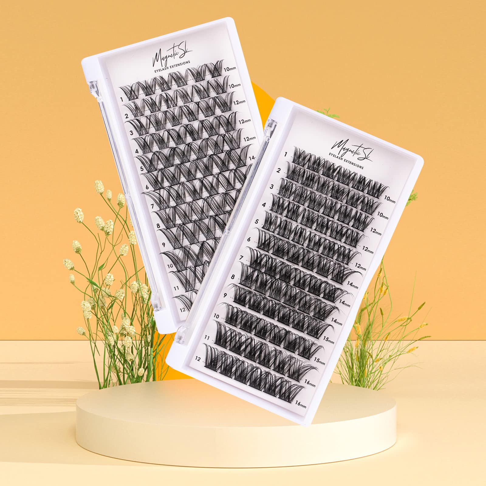 Cluster Lashes 72 Individual Lashes Clusters Eyelash Extensions False Eyelashes DIY Wispy Fluffy Lash Extension Kit Reusable False Eyelashes Natural Look Mix 10-16mm C D Curl-DM01