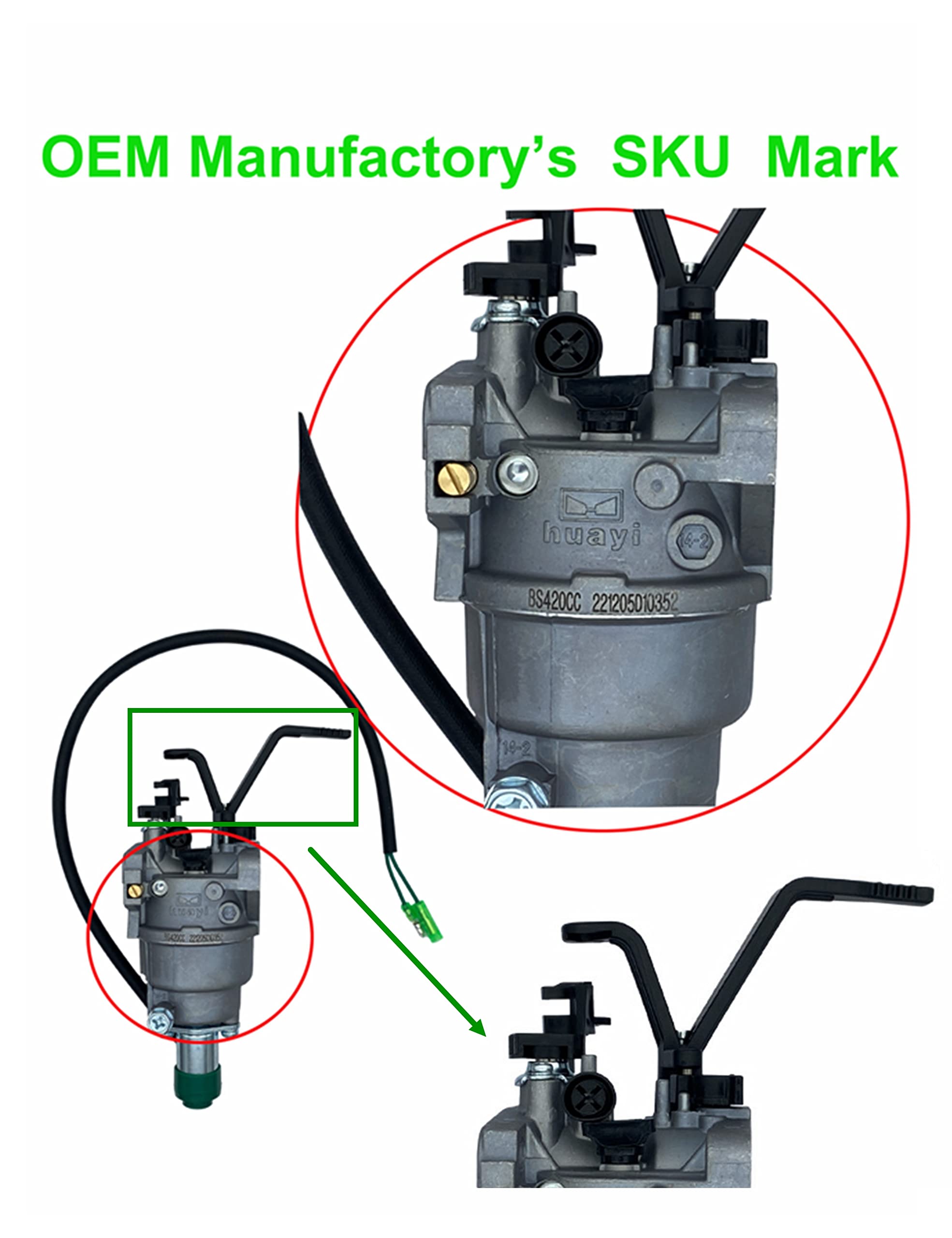 YAMAKATO Carburetor 799773 for Briggs and Stratton 2100 Series 420cc Generators