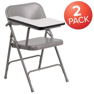 Flash Furniture Rutherford 2 Pack Premium Steel Folding Chair with Right Handed Tablet Arm Ralph Premium Steel Folding Chair with Right Handed Tablet Arm