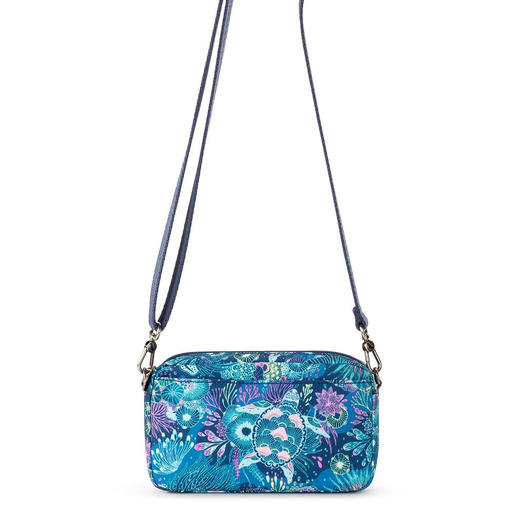 Sakroots Lodi Smartphone Crossbody, Convertible Design, Royal Blue Seascape