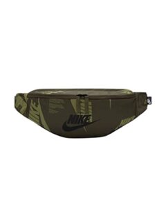 nike heritage hip pack (medium olive/black, one size),(dq5930)