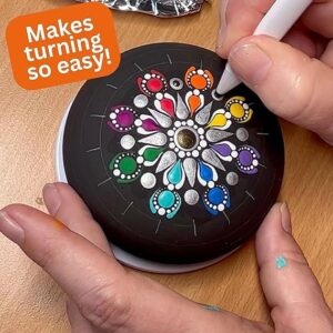 4” - Turntable for Painting - Happy Dotting Company - Best Small Turntable for dot Art - Must-Have Tool for Mandala Art Stone Painting - Lazy Susan - rotates 360 Degrees