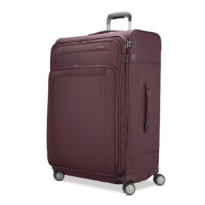 samsonite lineate dlx softside expandable luggage with spinner wheels, merlot