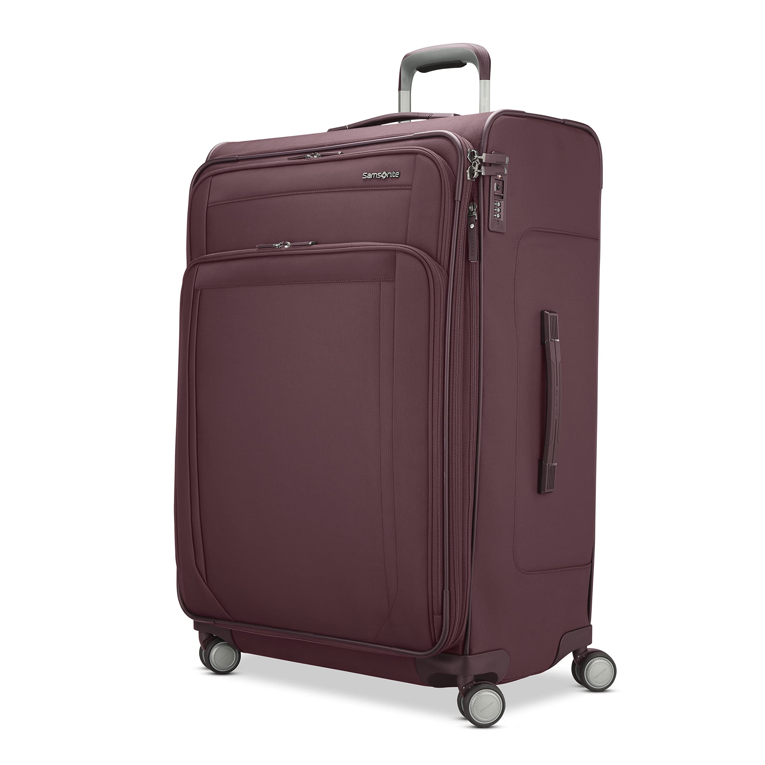 Samsonite Lineate DLX Softside Expandable Luggage with Spinner Wheels, Merlot