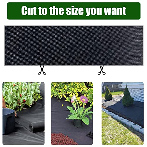 3FT x 50 FT Premium Garden Non Woven Weed Barrier Landscape Fabric Heavy Duty Weed Block Control Garden Cover