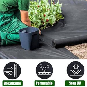 3FT x 50 FT Premium Garden Non Woven Weed Barrier Landscape Fabric Heavy Duty Weed Block Control Garden Cover