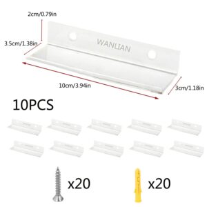 WANLIAN Clear Vinyl Record Shelf Wall Mount 10 Pack, 3.94" Wall Shelf Mount & Holder for Vinyl Album Display and Storage, Acrylic Record Frame Show Your Favorite LP