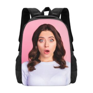 custom travel laptop backpack personalized for men women with text image customized bookbag computer bags