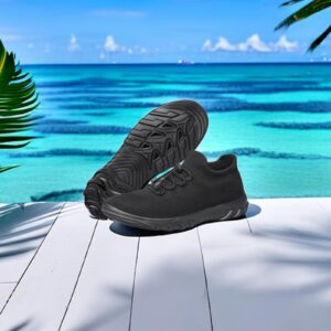 SILLENORTH Mens Womens Water Shoes Quick-Dry Sock Aqua Water Sneakers Slip-on Casual Walking Shoes for Diving Swimming Surfing Yoga Beach Sea Sports Black