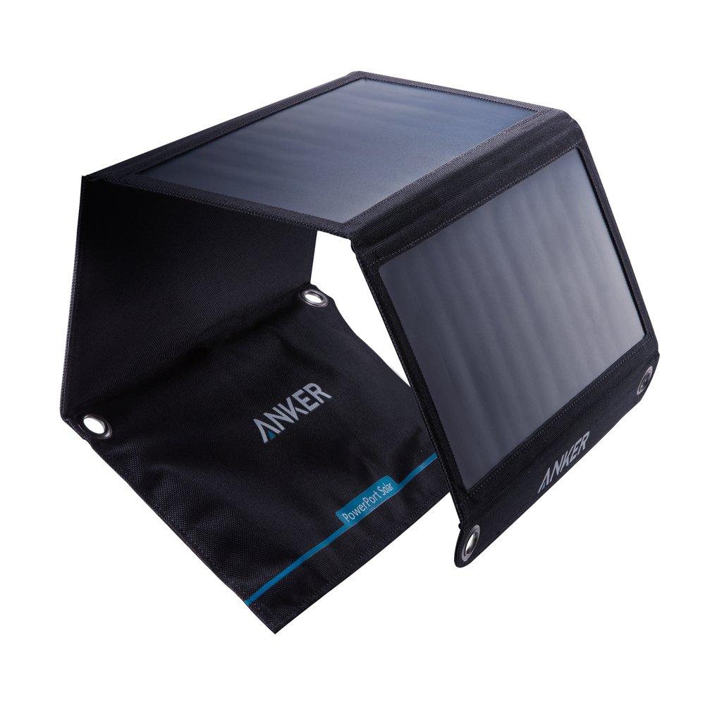 Anker Solix PS30 Solar Panel, 30W Foldable Portable Solar Charger, IP65 Water and Dust Resistance, Ultra-Fast Charging, Charges 2 Devices at Once, for Camping, Hiking, and Outdoor Activities.