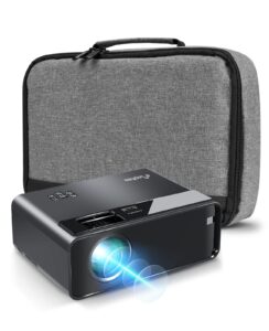 elephas projector case, projector carrying bag with accessories pockets (12 x 7.5 x 4 inches), grey