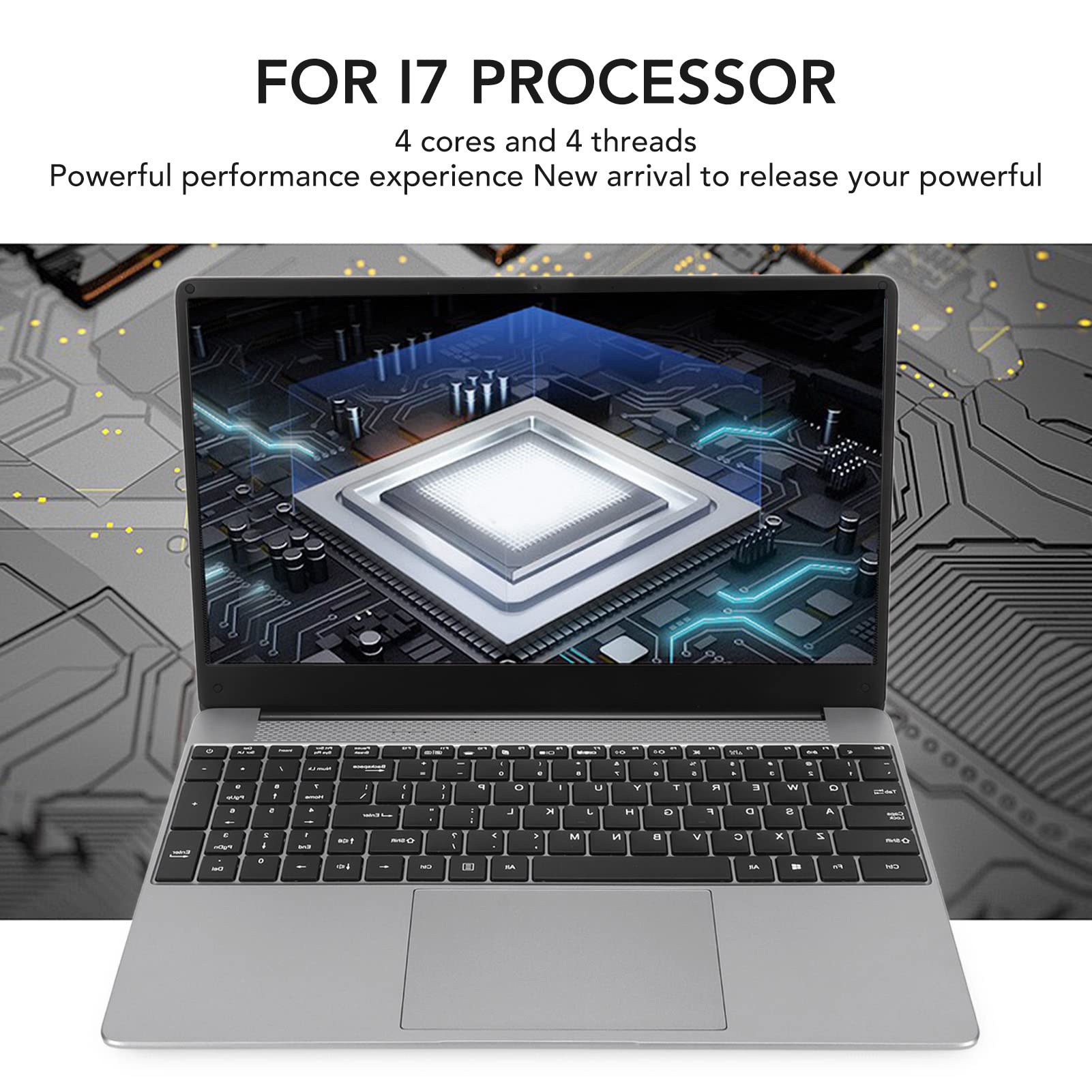 Acogedor 15.6in Laptop, 2K FHD Screen Ultra Slim Notebook with Full Size Backlit Keyboard, 16GB RAM 512GB SSD, for Intel I7 CPU, for Windows10 Operating System