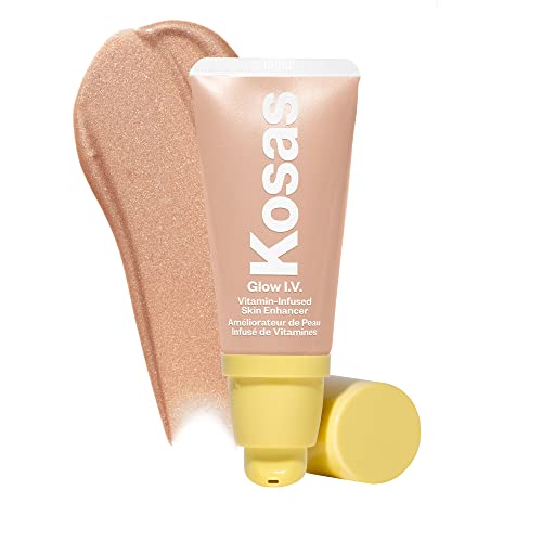 Kosas Glow I.V. Vitamin-Infused Skin Enhancer Face Makeup - Tinted Beauty Highlighter for a Healthy Glow - Illuminate