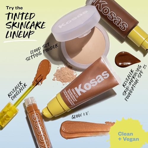 Kosas Glow I.V. Vitamin-Infused Skin Enhancer Face Makeup - Tinted Beauty Highlighter for a Healthy Glow - Illuminate