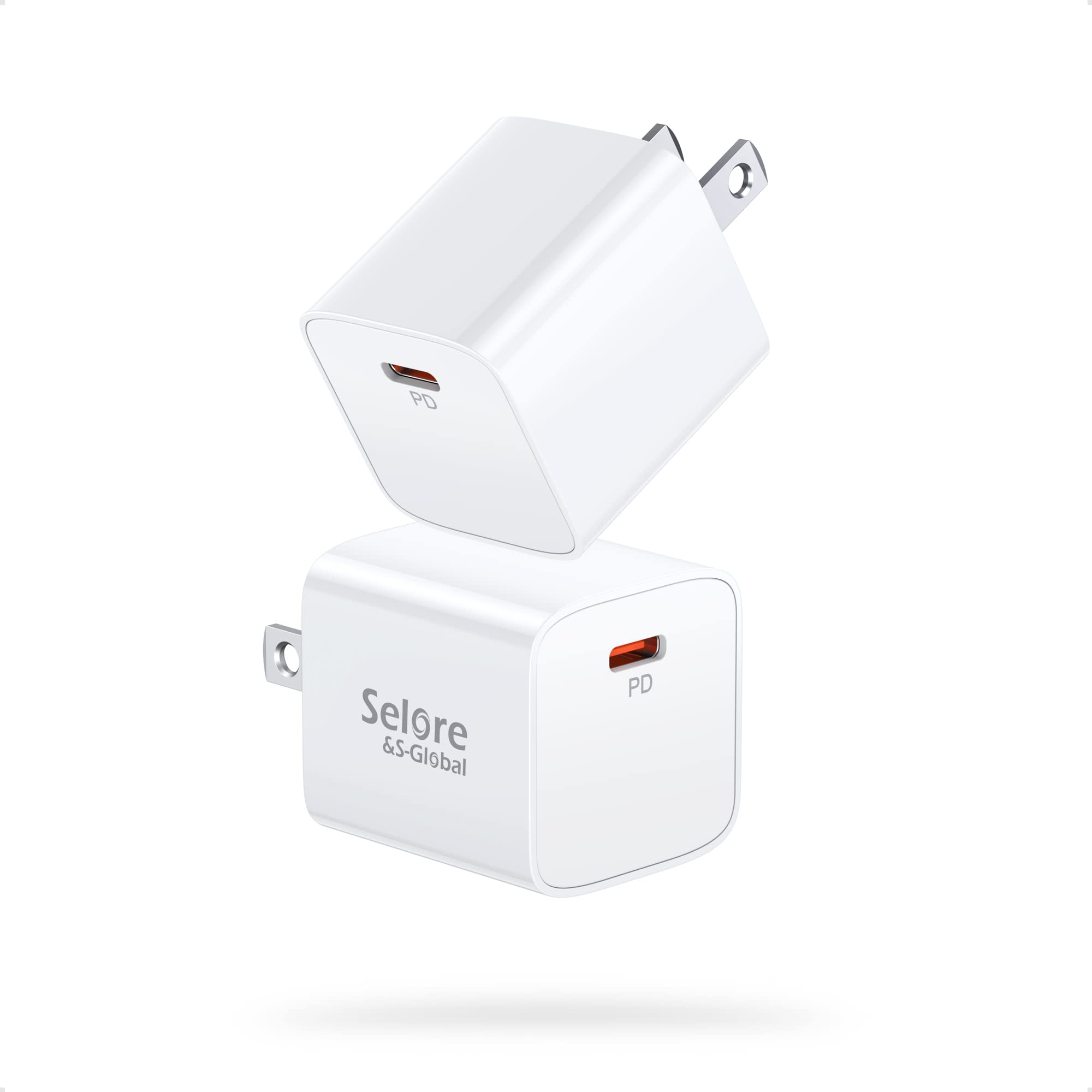 SELORE USB C Charger Block, [2 Pack] iPhone Fast Charger Block 20W PD 3.0 Type C Charging Block Compatible for iPhone 15/15 Pro/15 Pro Max/14/14 Pro/14 Pro Max/14 Plus/13