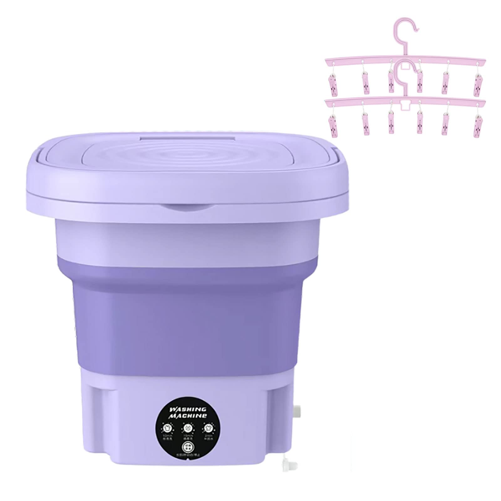 Portable Washing Machine,Mini Washer Suitable for Washing Small Pieces of Clothing, Baby Clothes,Underwear,Socks,Portable Washer Machine for Apartments, Dormitories, Camping,RV Purple