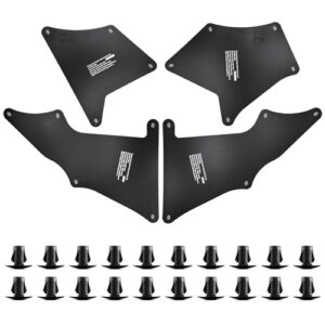 splash guard fender liners shield with clips compatible with 2003-2020 toyota 4 runner, fj cruiser, land cruiser prado(c-black)