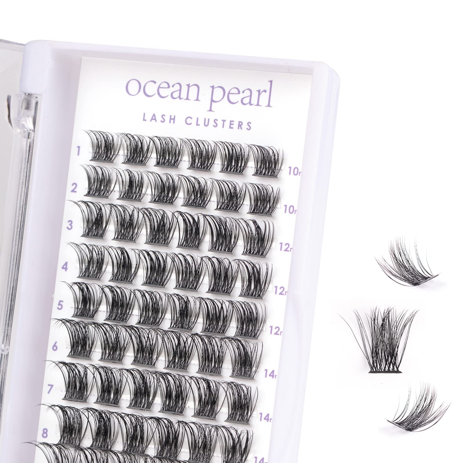 Lash Clusters 72 Pcs Individual Lashes DIY Eyelash Extensions 10-16mm Length Reusable Soft Natural False Eyelashes Thin Band Lash Extension Kit for Makeup at Home