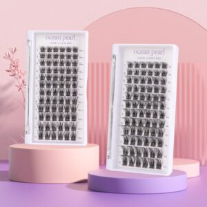 Lash Clusters 72 Pcs Individual Lashes DIY Eyelash Extensions 10-16mm Length Reusable Soft Natural False Eyelashes Thin Band Lash Extension Kit for Makeup at Home