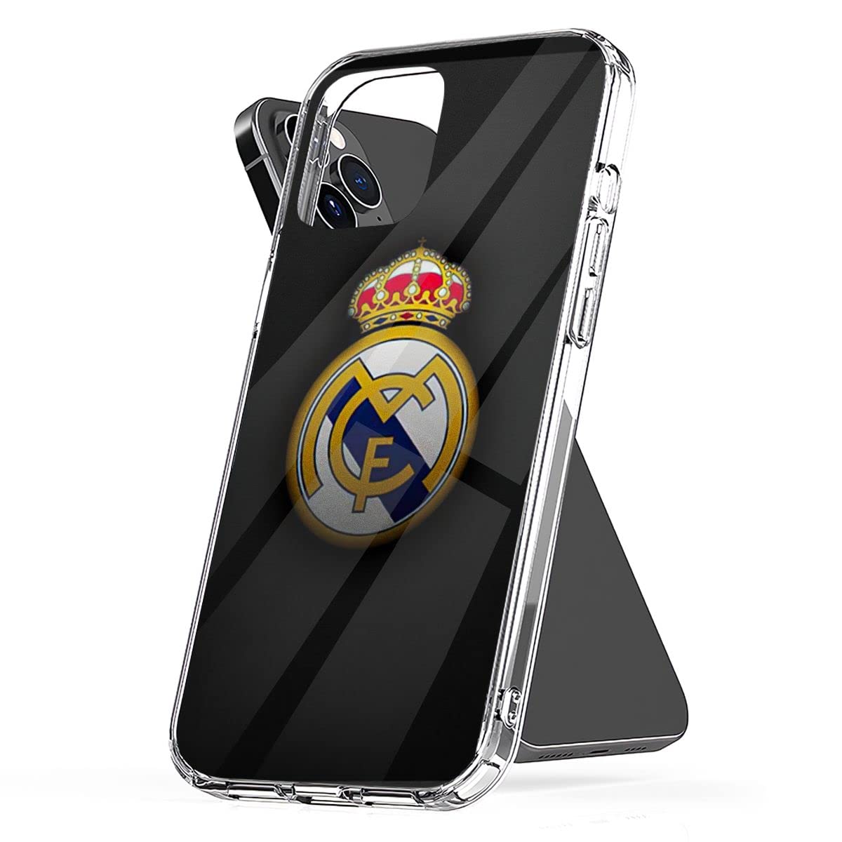 Phone Case Cover Compatible with iPhone Samsung Real 7 Madrid Se 2020 Logo 14 8 X Xr 11 12 Pro Max 13 Accessories Scratch Waterproof Transparent