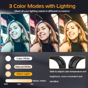 Ulanzi VL100X Selfie Light, Clip LED Light Panel for Phone/Laptop/Tablet/Computer, Bi-Color Portable Clip Camera Light with Dimmable 2500-6500K with 2000mAh Battery for Video Conference/Picture