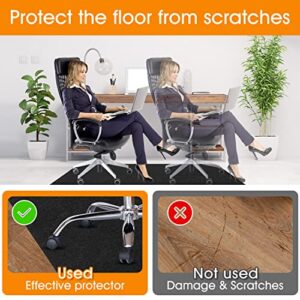 Brinman Chair Mat for Hardwood Floor,36"x48" Desk Chair Mat,Non-Slip Office Chair Mat, Computer Gaming Floor Mat for Rolling Chair, Under Desk Rug Floor Protector,Easy Clean & Flat Without Curling