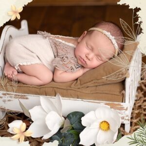 M&G House Newborn Photography Props Mattress Pillow Photo Prop Floor Pillow Seating Pillow Baby Photoshoot Props Pillow Mat Baby Photo Props Pillow(Brown)