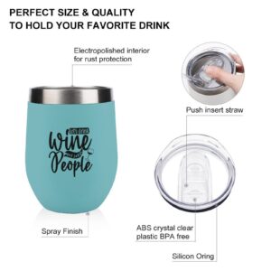 Mighun Wine Tumbler with Lid Lets Drink Wine And Judge People Vacuum Coffee Tumbler Stainless Steel Coffee Cup for Cold & Hot Drinks Wine Coffee Cocktails Beer (12 Oz, 1 Pack)