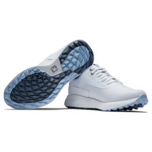 FootJoy Women's FJ Performa Golf Shoe, White/Light Blue, 8.5