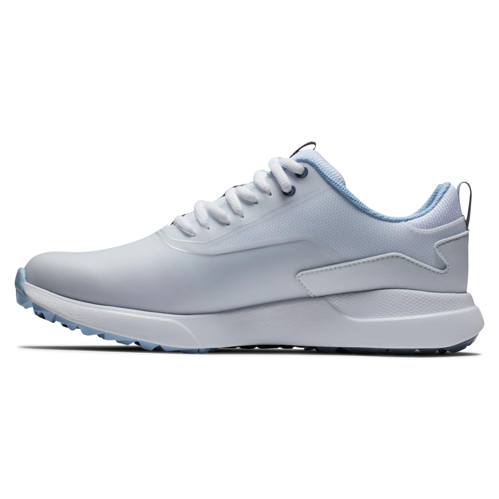 FootJoy Women's FJ Performa Golf Shoe, White/Light Blue, 8.5