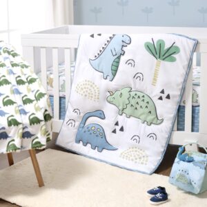 the peanutshell dinosaur crib bedding set for boys, 5 pieces