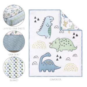 The Peanutshell Dinosaur Crib Bedding Set for Boys, 5 Pieces