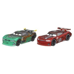 disney cars mattel 1:55 diecast 2-pack next-gen shiny wax conrad camber & no stall jonas carvers