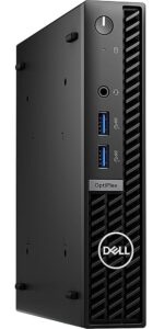 dell optiplex 7010 micro business mini desktop (intel i5-13500t vpro 14-core, 16gb ram, 256gb pcie ssd, intel uhd 770, rj-45, hdmi, dp, black, usb keyboard, usb mouse, win 10 pro)