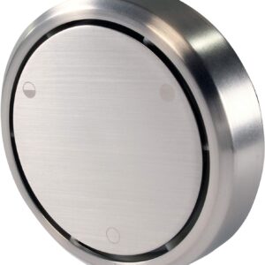 Westbrass A493CHM-07 Universal Patented Deep Soak Round Replacement 2-Hole Bathtub Overflow Cover for Full and Over-Filled Closure, Satin Nickel