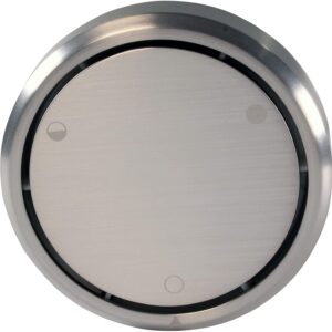 Westbrass A493CHM-07 Universal Patented Deep Soak Round Replacement 2-Hole Bathtub Overflow Cover for Full and Over-Filled Closure, Satin Nickel