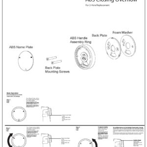 Westbrass A493CHM-07 Universal Patented Deep Soak Round Replacement 2-Hole Bathtub Overflow Cover for Full and Over-Filled Closure, Satin Nickel