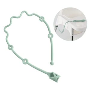 Baby Spoons Self Feeding 6+ Months Holder Strap Highchair Accessories-Gelinor Feeding Aid for Keep Spoon and Forks Set Close at Hand and Off The Ground(Green)-No Spoon