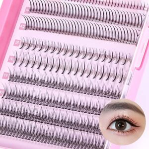 mlen diary individual lashes 296 clusters lashes 4 types manga lashes individual natural look 9-13mm eyelash extension kit for make up diy