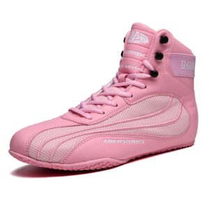 lewen women boxing shoes wide wrestling shoes men for men gym shoes women indoor multi sport cross training shoes ask095 pk 42 pink