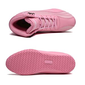 LEWEN Women Boxing Shoes Wide Wrestling Shoes Men for Men Gym Shoes Women Indoor Multi Sport Cross Training Shoes ASK095 PK 42 Pink