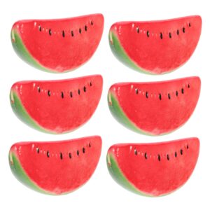 besportble 6pcs simulated watermelon fake watermelon slices lifelike watermelon slices realistic watermelon slice photography props watermelon slices model artificial flower fruit foam