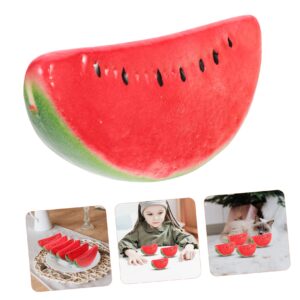 BESPORTBLE 6pcs Simulated Watermelon Fake Watermelon Slices Lifelike Watermelon Slices Realistic Watermelon Slice Photography Props Watermelon Slices Model Artificial Flower Fruit Foam