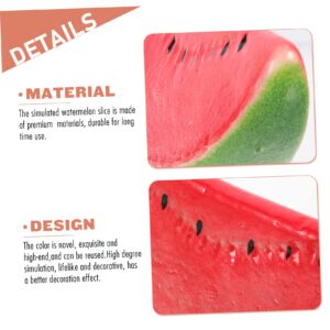 BESPORTBLE 6pcs Simulated Watermelon Fake Watermelon Slices Lifelike Watermelon Slices Realistic Watermelon Slice Photography Props Watermelon Slices Model Artificial Flower Fruit Foam