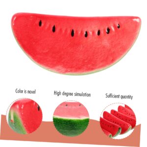 BESPORTBLE 6pcs Simulated Watermelon Fake Watermelon Slices Lifelike Watermelon Slices Realistic Watermelon Slice Photography Props Watermelon Slices Model Artificial Flower Fruit Foam