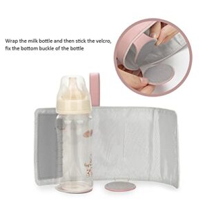 3 Temperature Adjustable Portable Baby Bottle Warmer, Portable Car Travel Bottle Warmer USB Milk Heat Keeper Baby Bottle Warmer (Pink)