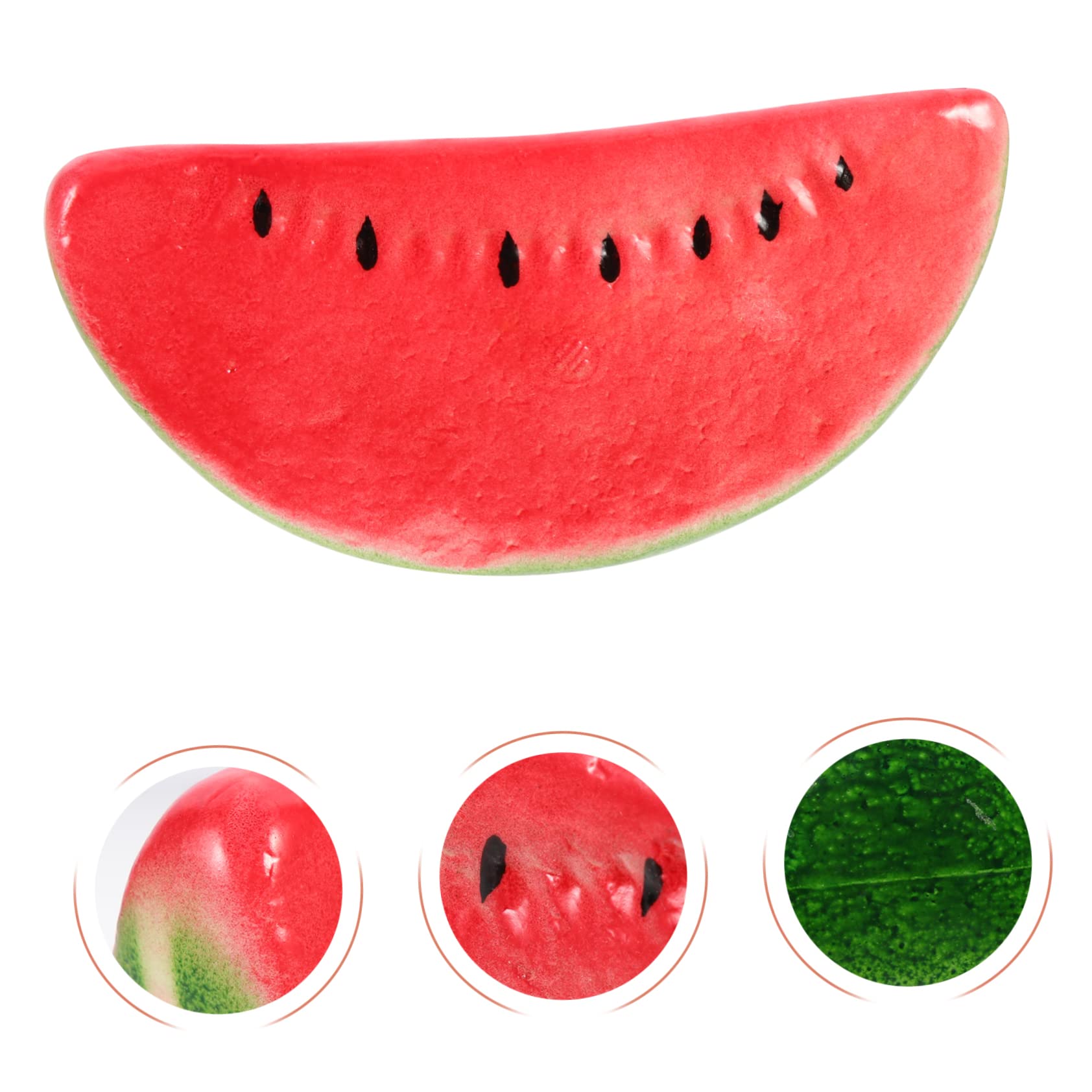 BESPORTBLE 6pcs Simulated Watermelon Fake Watermelon Slices Lifelike Watermelon Slices Realistic Watermelon Slice Photography Props Watermelon Slices Model Artificial Flower Fruit Foam