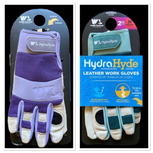 wells lamont 2 pairs women's hydrahyde work gloves size m